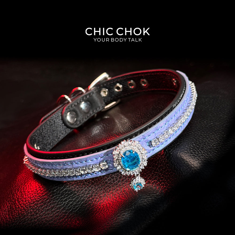 CHIC CHOK [Azure Wish] Atlantis Sapphire Neck Ring - Mystery and Luxur