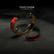 CHICCHOK Classic Open Bracelet Stainless Steel Subtle Stylish Non-Adju