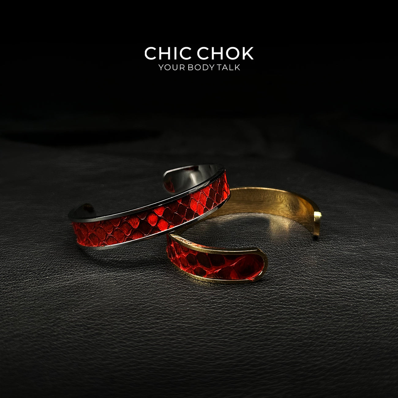 CHICCHOK Classic Open Bracelet Stainless Steel Subtle Stylish Non-Adju