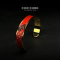 CHICCHOK Classic Open Bracelet Stainless Steel Subtle Stylish Non-Adju