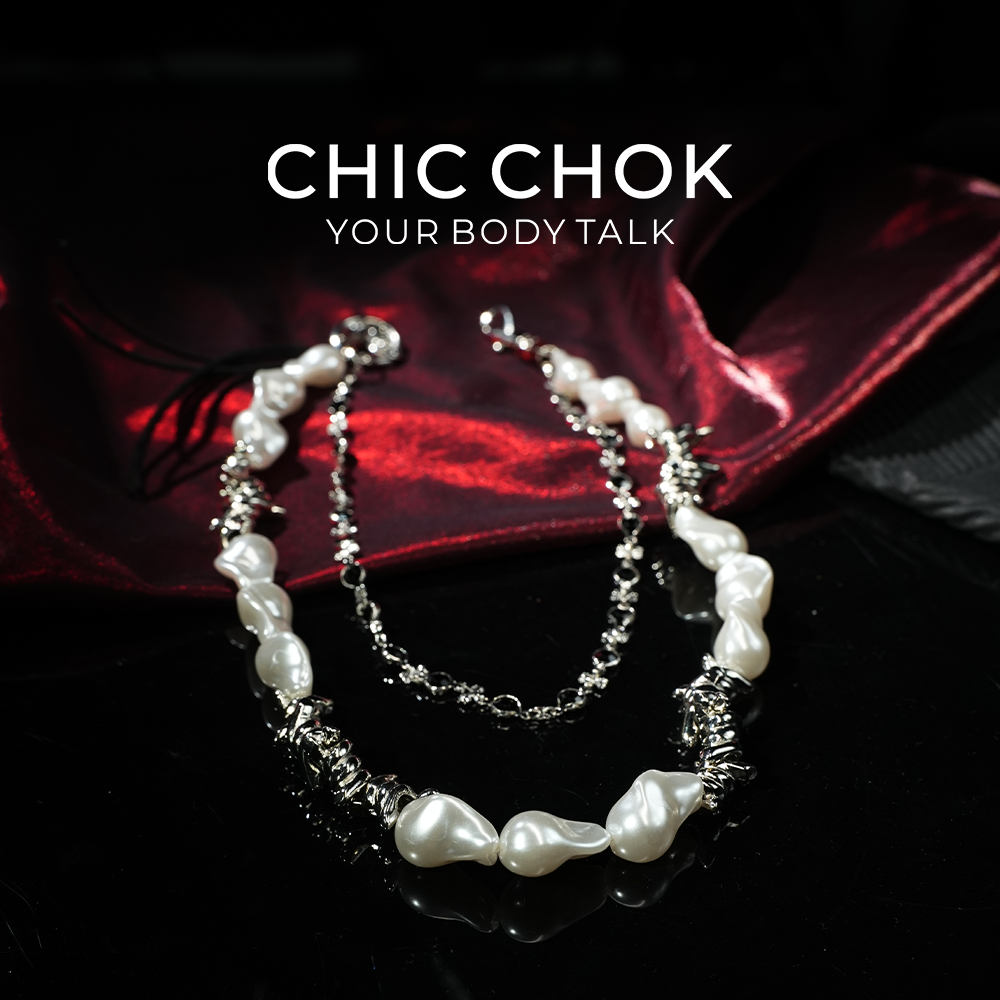 [Rebellious Baroque] Alien Pearl Double-Layer Trouser Chain